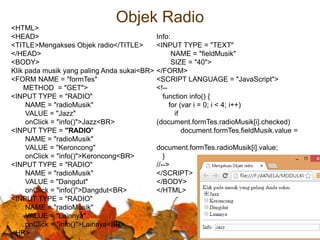 Praktikum javascript | PPT
