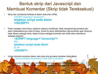 Praktikum javascript | PPT