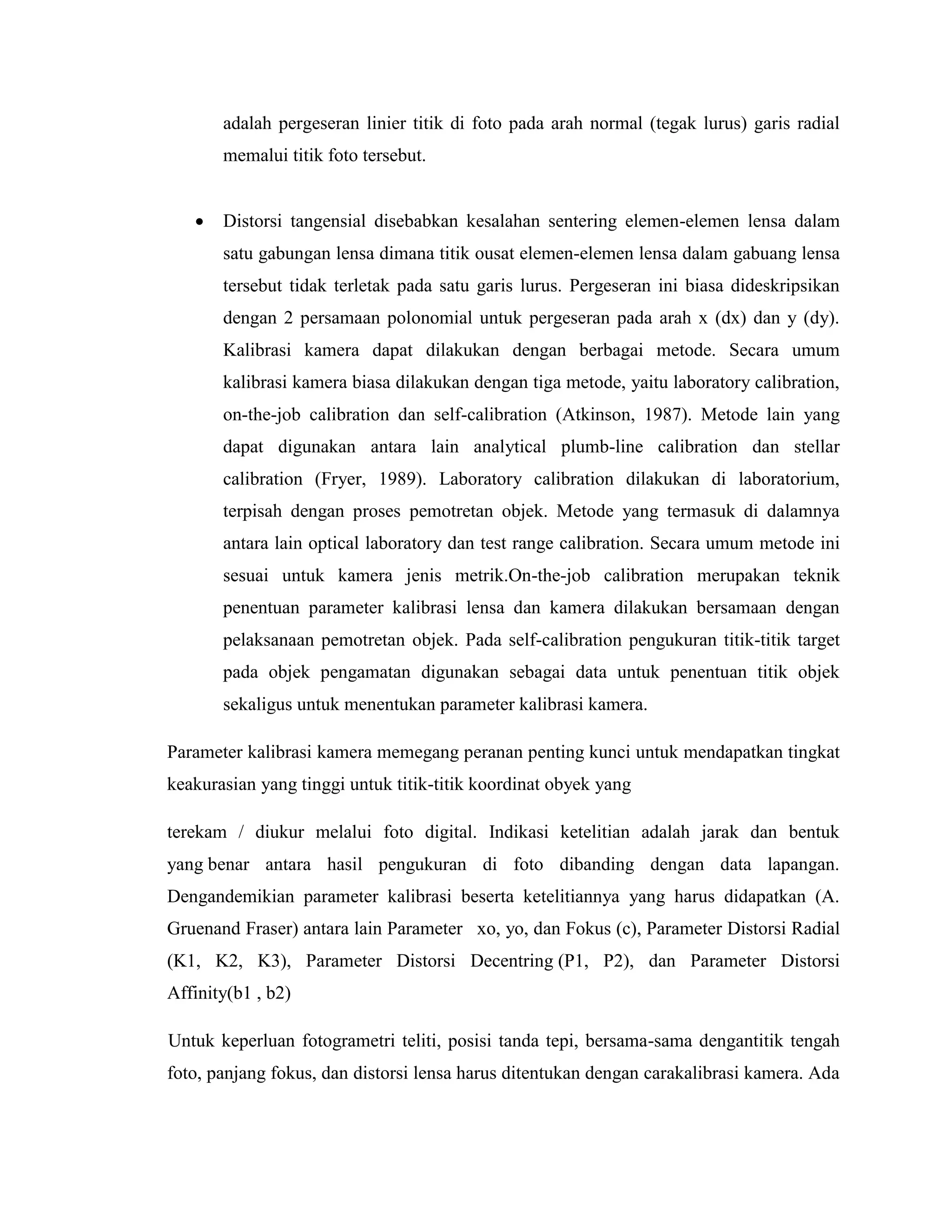 Praktikum kalibrasi kamera | PDF