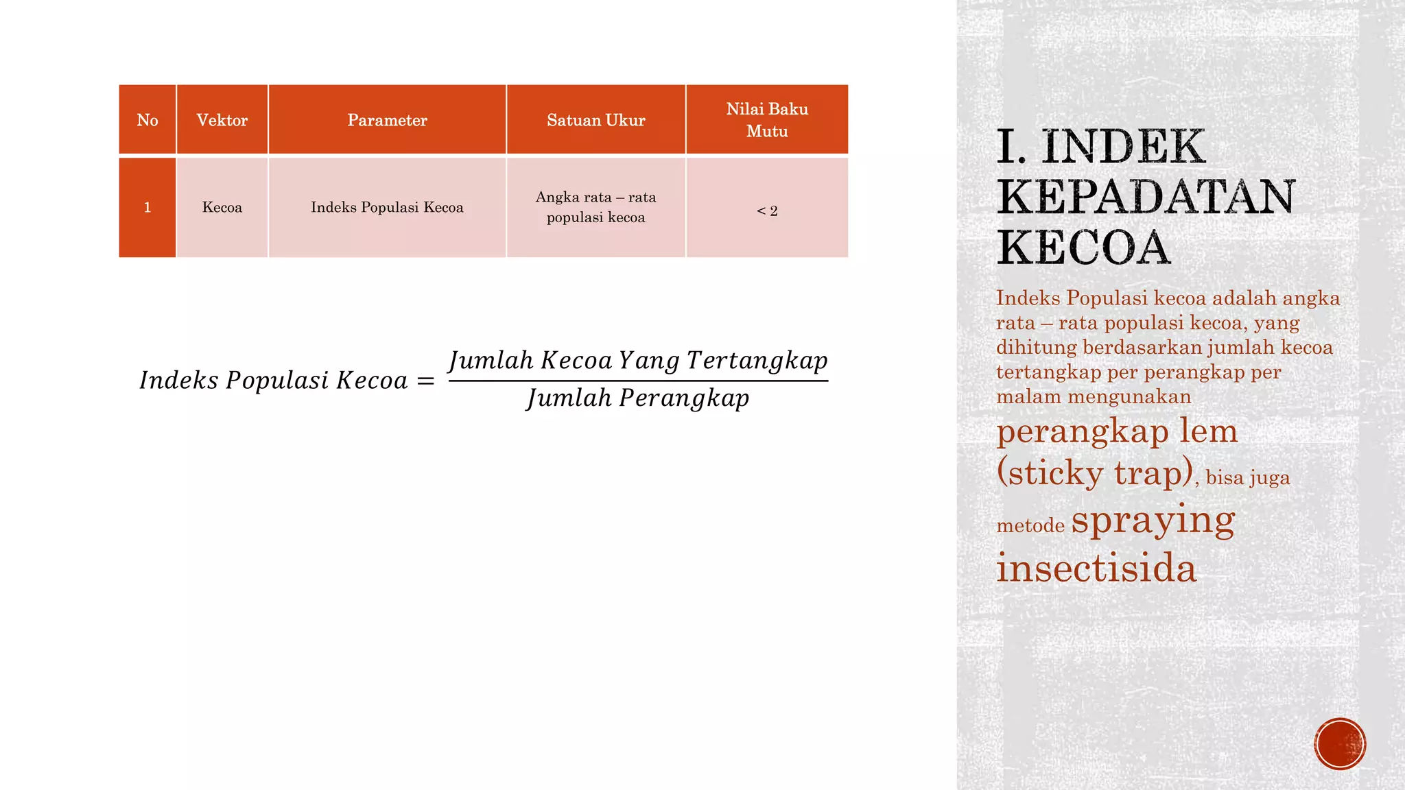 survey kepadatan kecoa | PPTX