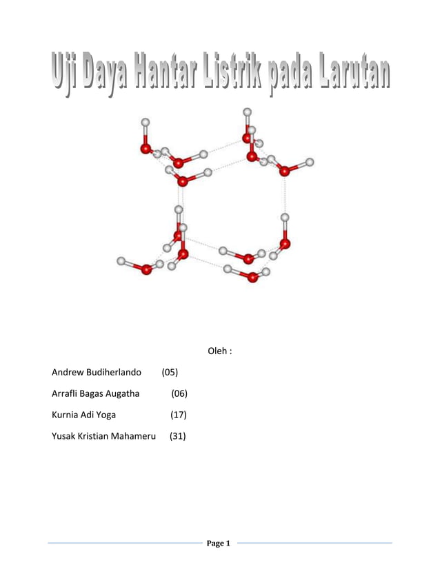 Praktikum kimia uji daya hantar listrik | DOCX