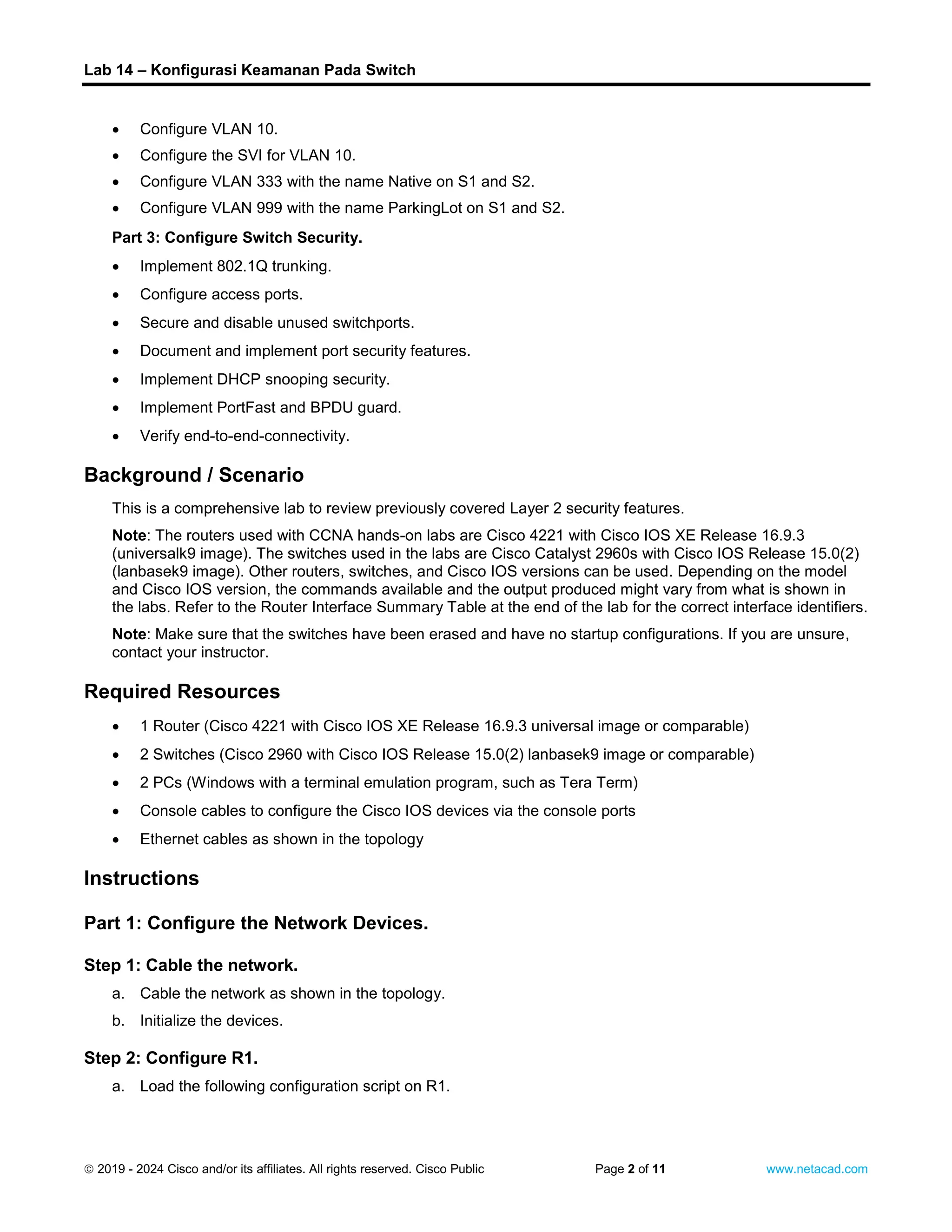 Praktikum Lab 14 - Switch Security Configuration.docx