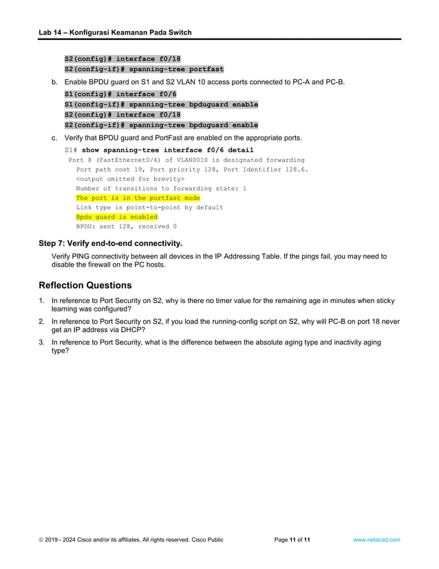 Praktikum Lab 14 - Switch Security Configuration.docx