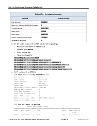 Praktikum Lab 14 - Switch Security Configuration.docx