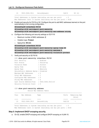Praktikum Lab 14 - Switch Security Configuration.docx