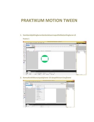 Praktikum motion tween | PDF