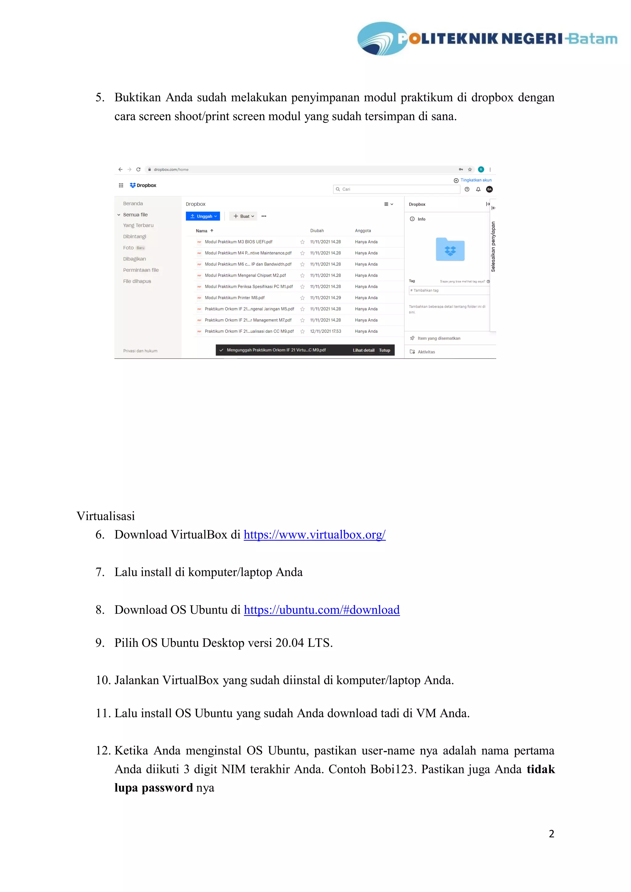 Praktikum orkom if 21 virtualisasi dan cc m9 | PDF