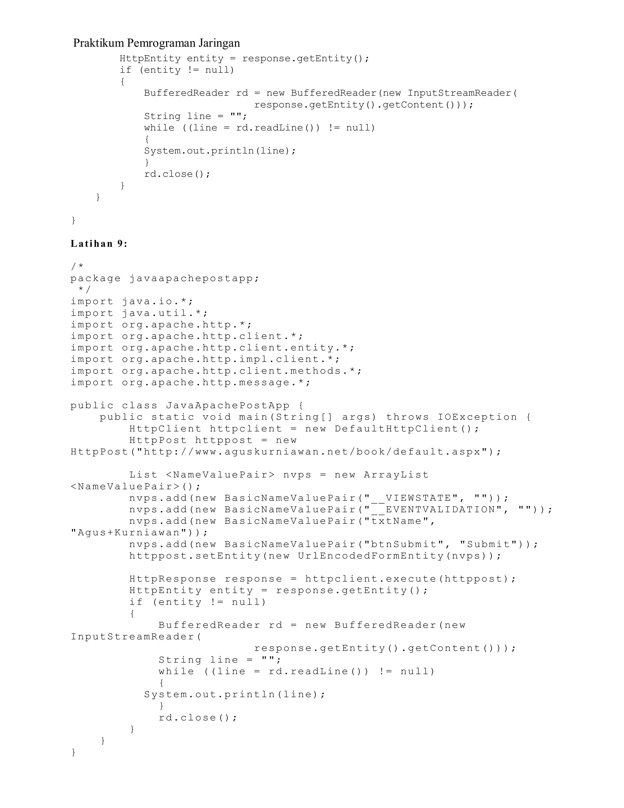 Praktikum pemrograman jaringan-1-3 | PDF