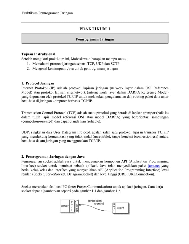 Praktikum pemrograman jaringan-1-3 | PDF | Free Download