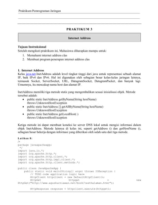 Praktikum pemrograman jaringan-1-3 | PDF | Free Download