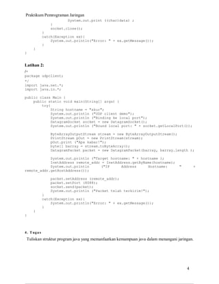 Praktikum pemrograman jaringan-1-3 | PDF | Free Download