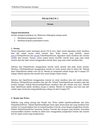 Praktikum pemrograman jaringan-1-3 | PDF | Free Download