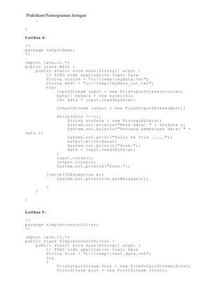 Praktikum pemrograman jaringan-1-3 | PDF | Free Download