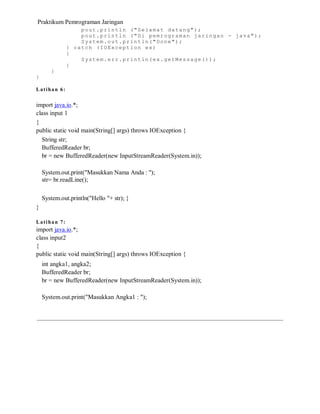 Praktikum pemrograman jaringan-1-3 | PDF | Free Download