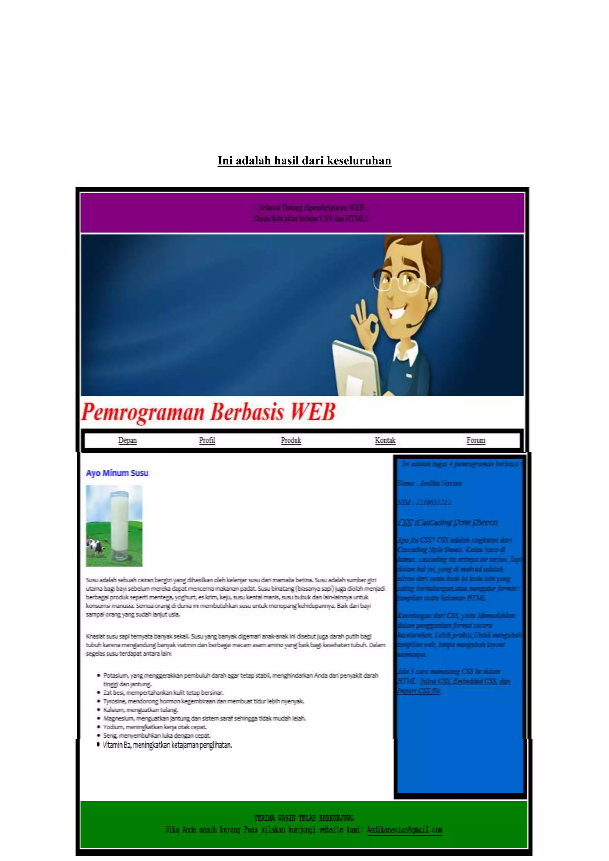 Praktikum pemrograman berbasis web | DOCX
