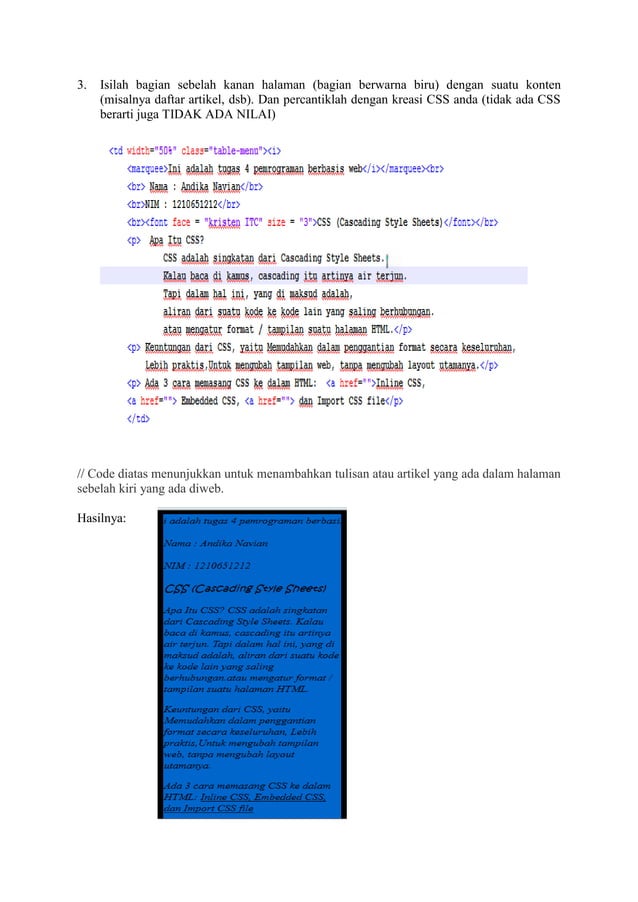 Praktikum pemrograman berbasis web | DOCX