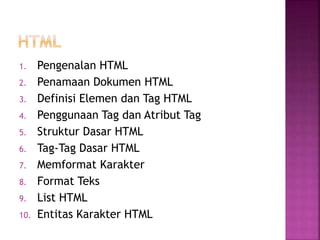 Praktikum_Pengenalan_HTML oleh STMIK AMIKOM Yogyakarta.ppt