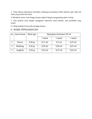 Praktikum respirometer | DOC