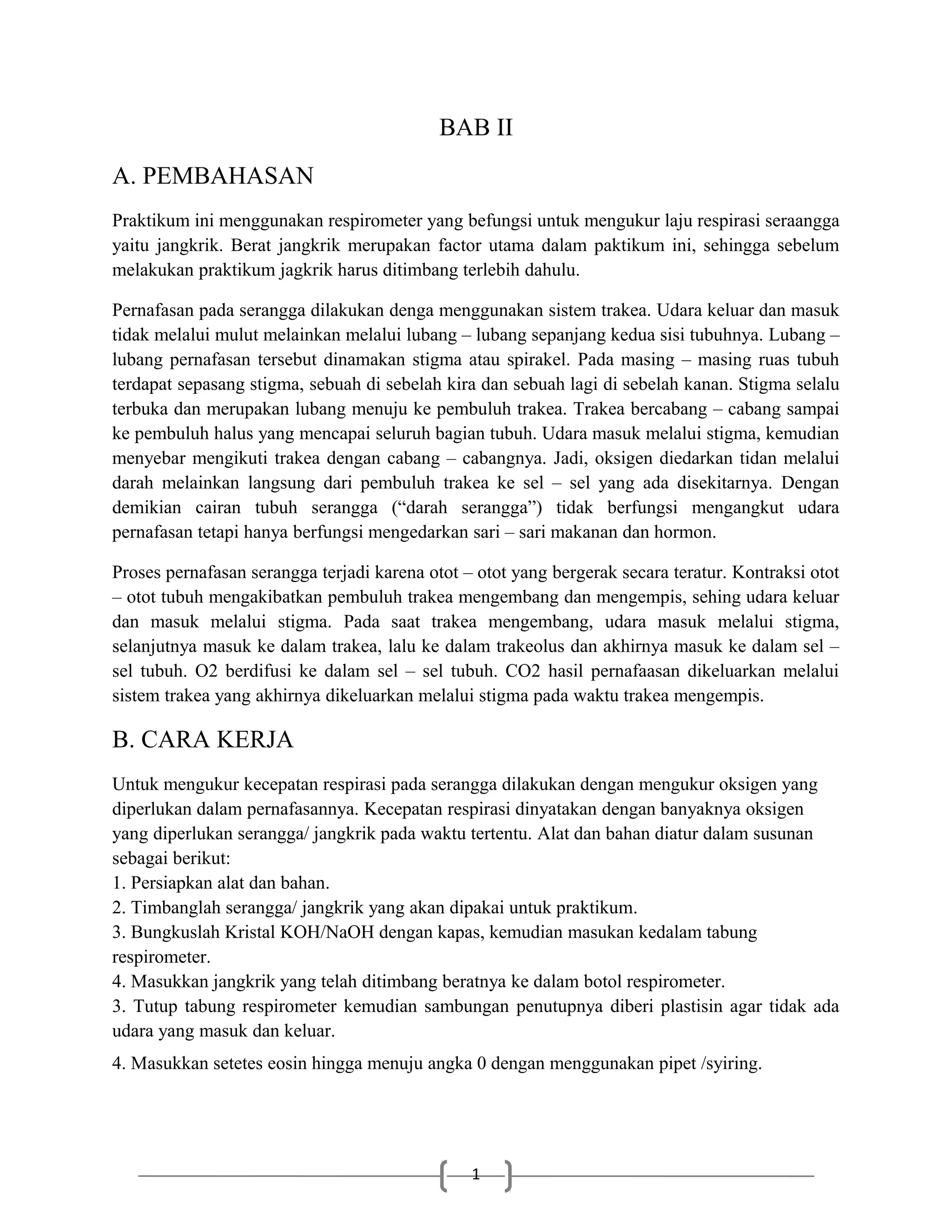 Praktikum respirometer yg bener | DOC
