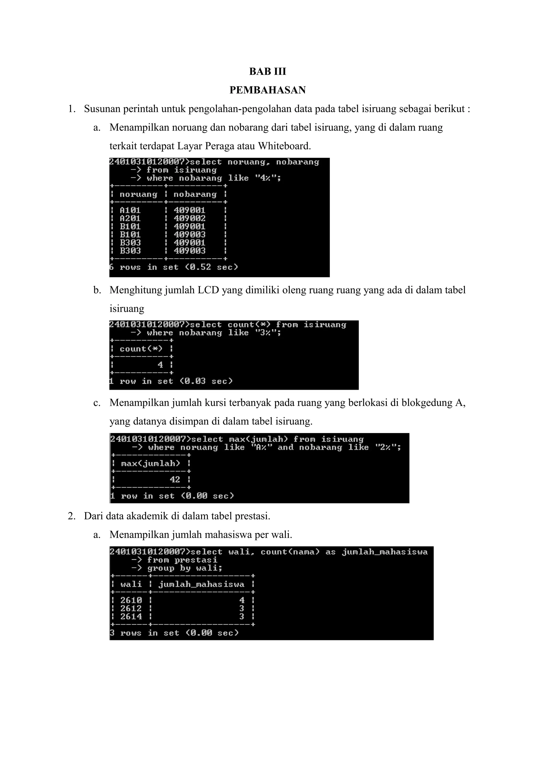 Praktikum 03 Sistem Basis Data | PDF