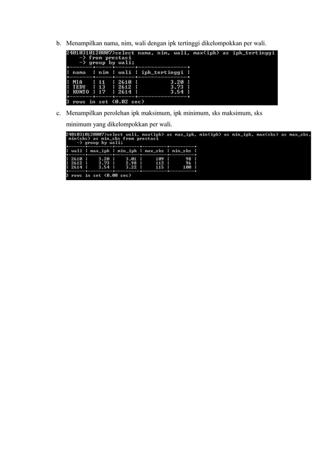 Praktikum 03 Sistem Basis Data | PDF