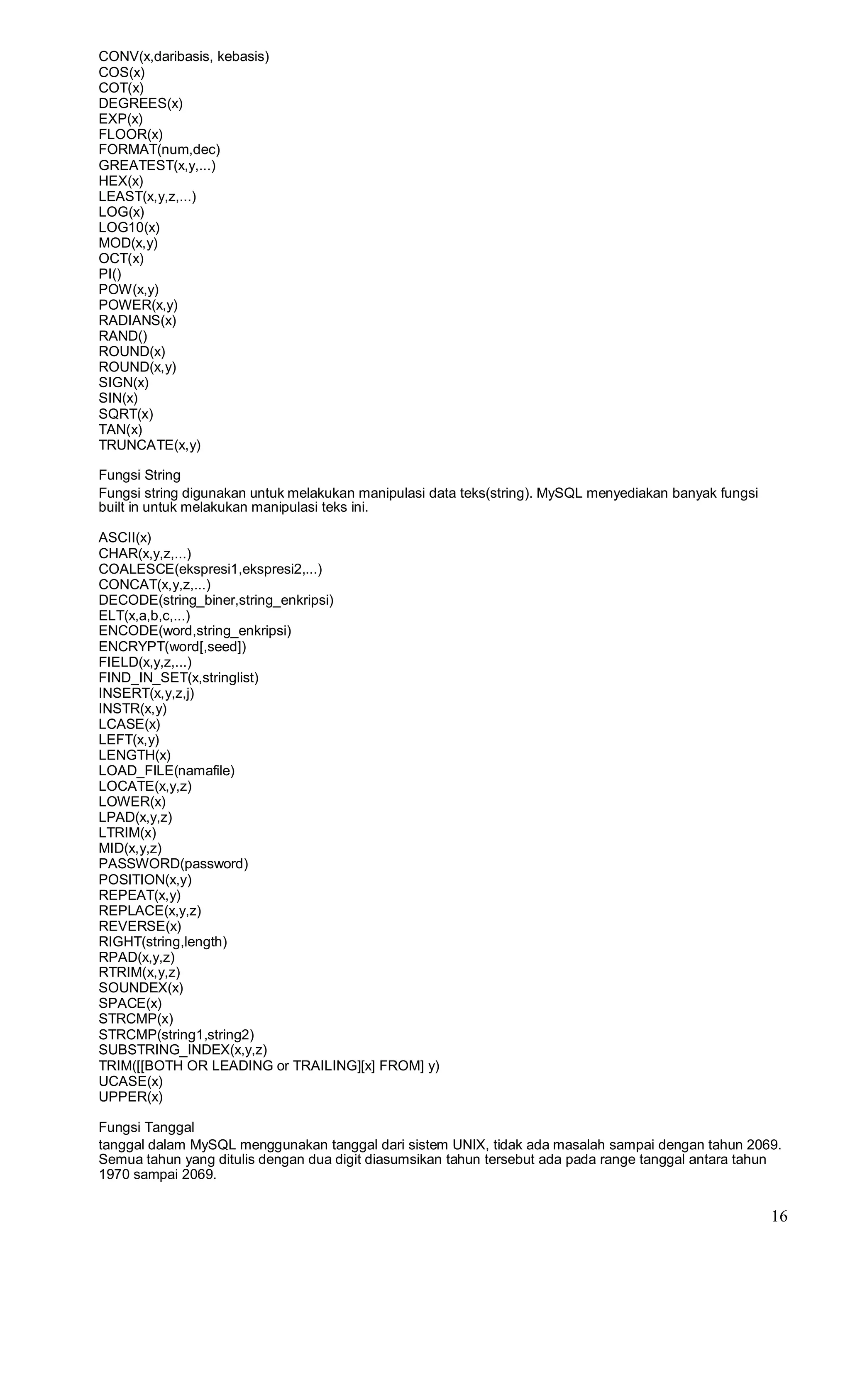 Modul Praktikum Sistem Basis Data | PDF