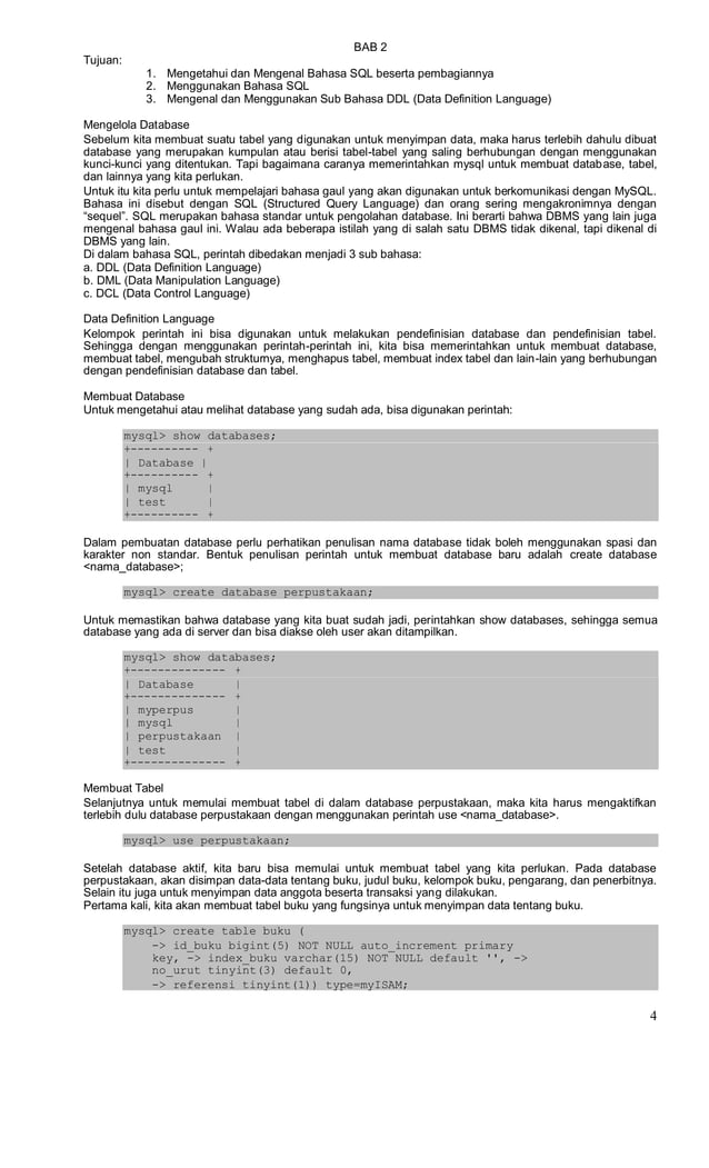 Modul Praktikum Sistem Basis Data | PDF
