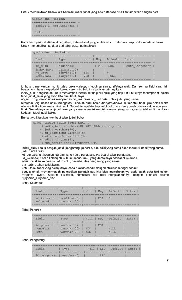 Modul Praktikum Sistem Basis Data | PDF