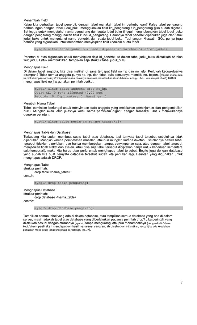 Modul Praktikum Sistem Basis Data | PDF
