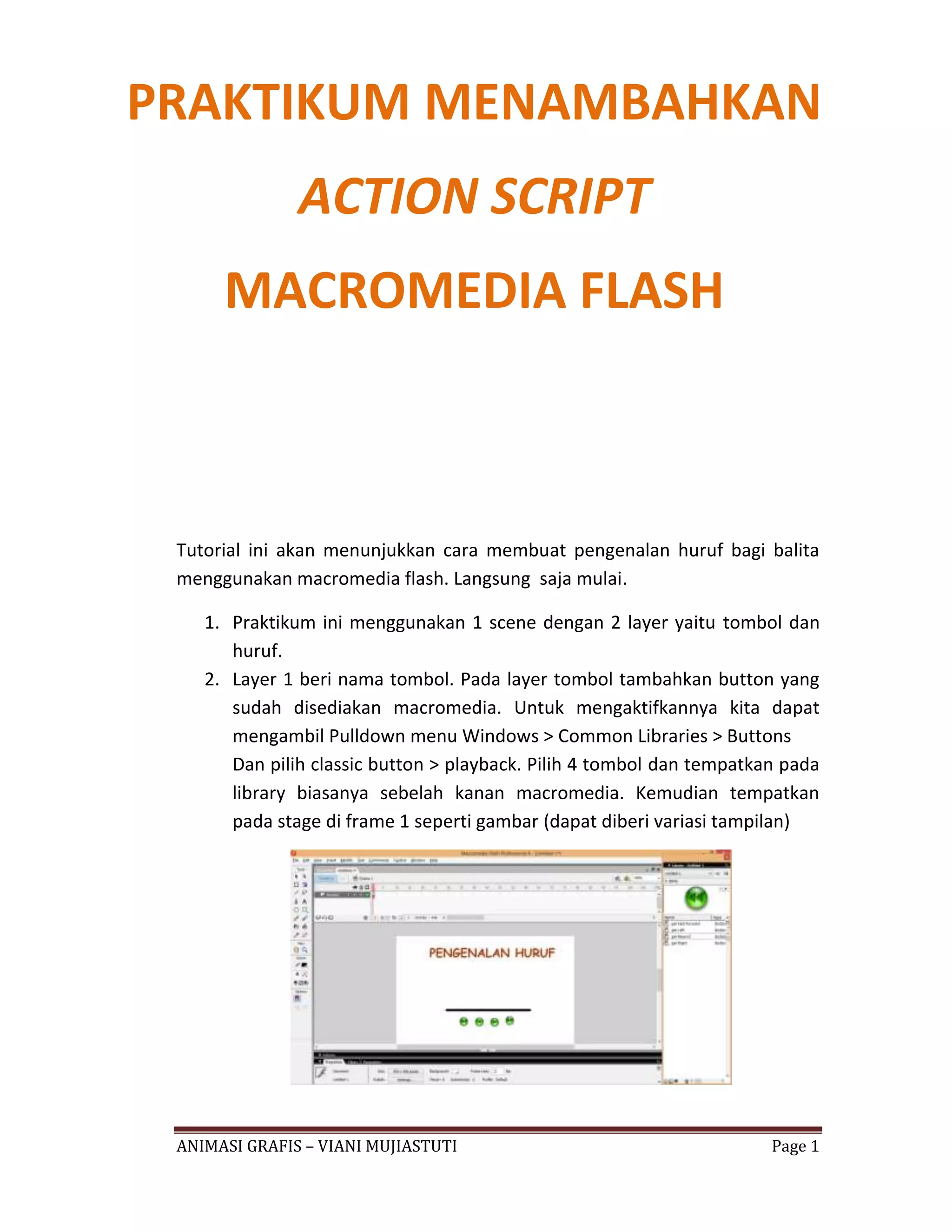 Praktikum Action Script | DOCX