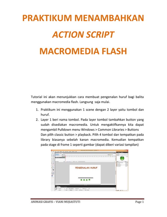 Praktikum Action Script | PDF