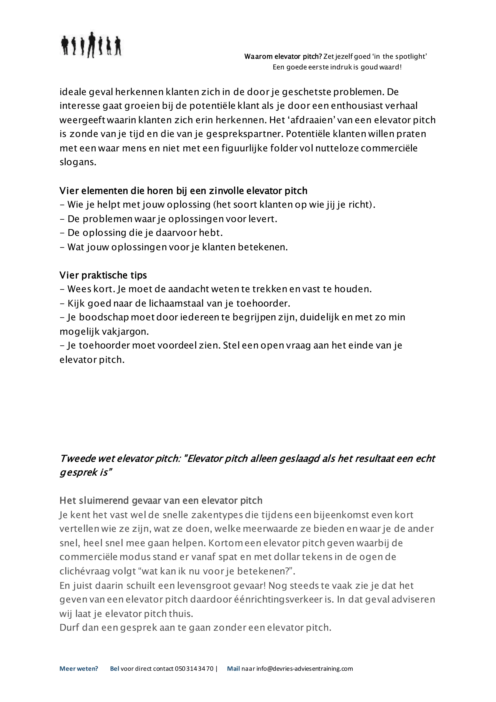 Praktische zelfstudie over elevator_pitch | DOCX