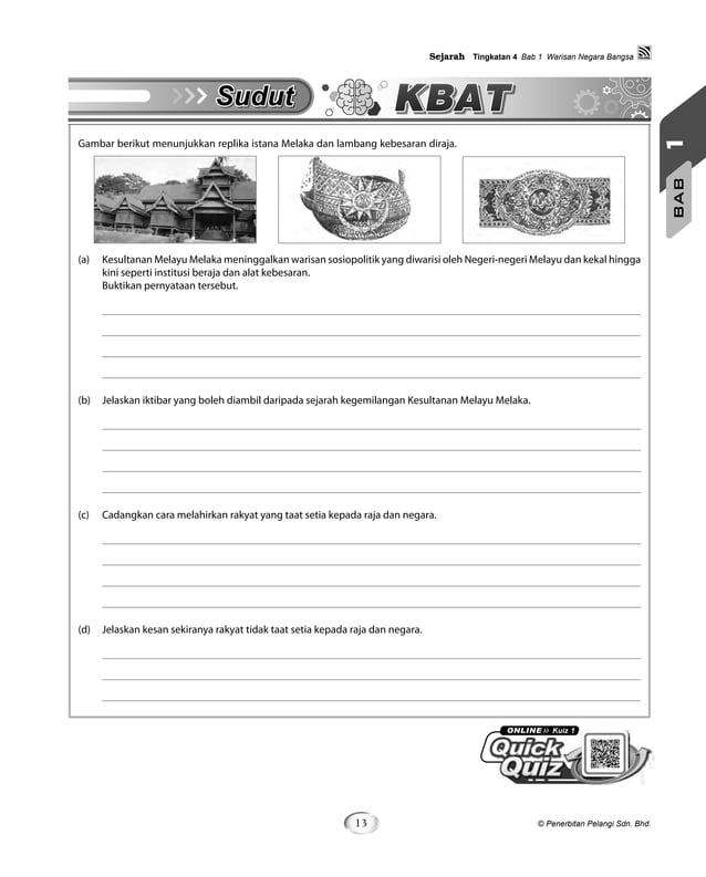 Latihan sejarah tingkatan 4 bab 1 ulangkaji berfokus | PDF