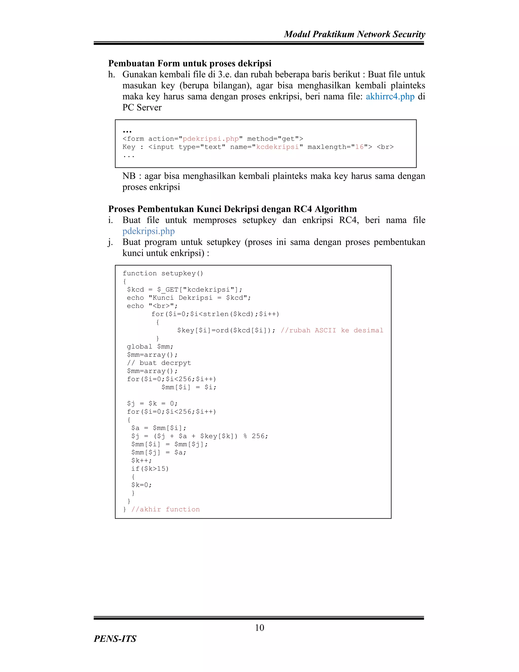 Prakt modul 9 sym kriptografi | PDF