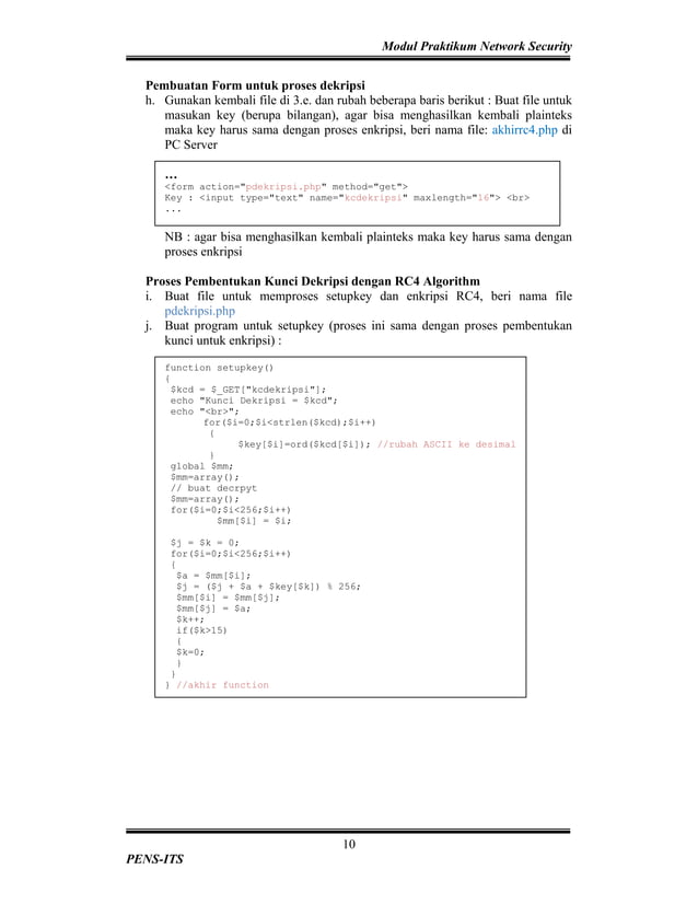 Prakt modul 9 sym kriptografi | PDF