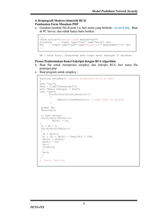 Prakt modul 9 sym kriptografi | PDF