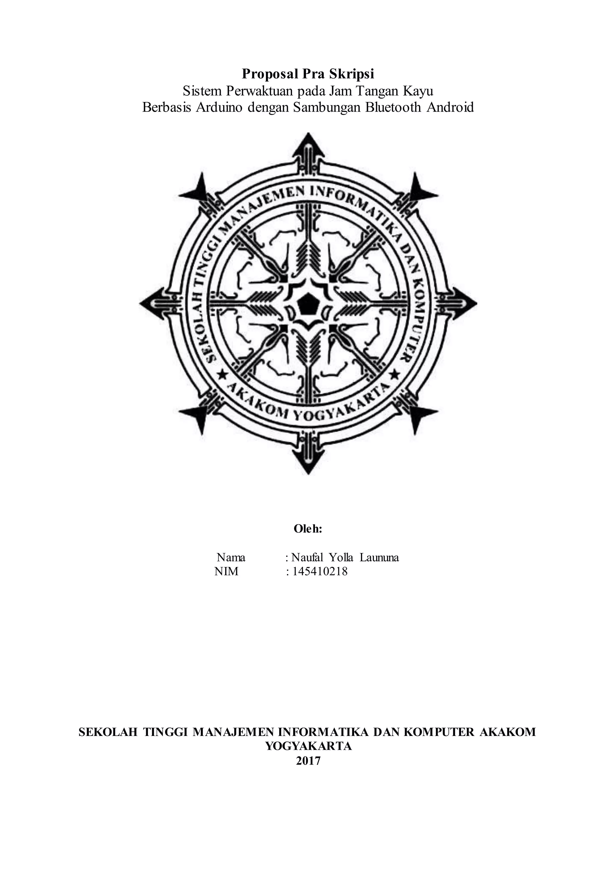 Pra ku Sistem Perwaktuan pada Jam Tangan Kayu Berbasis Arduino dengan ...