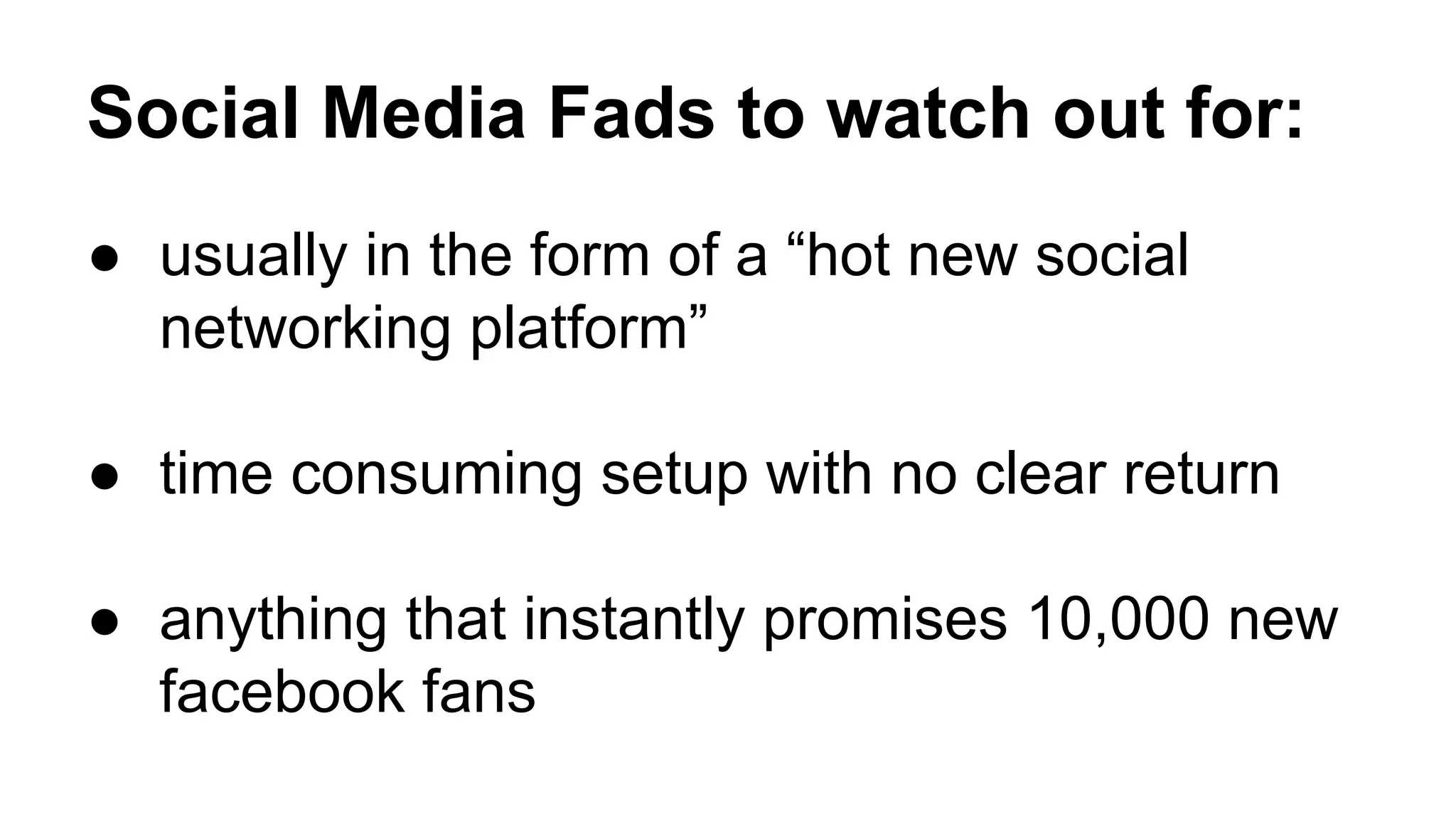 Social Media Trends v. Fads | PDF