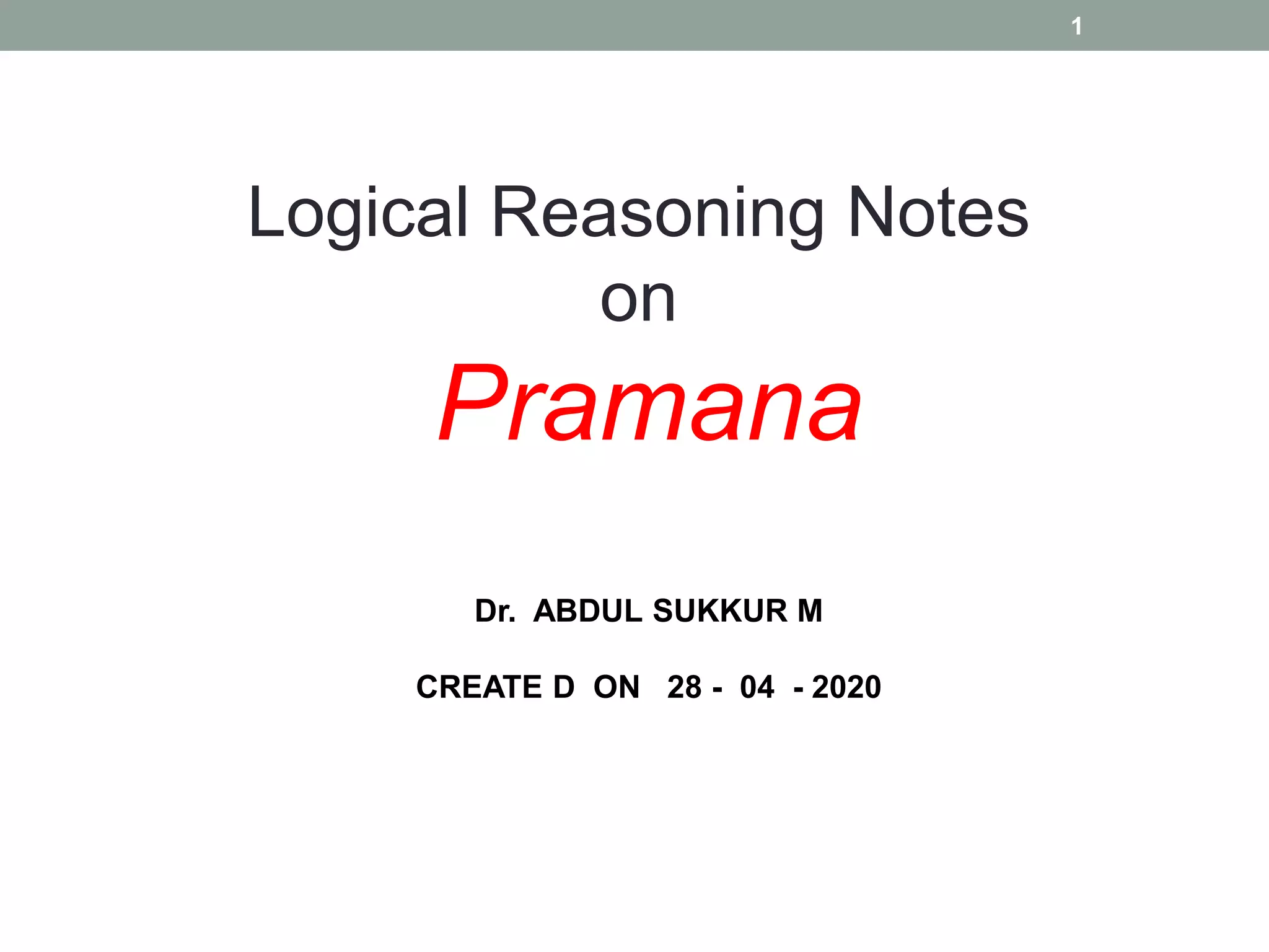 Pramana ppt | PPTX