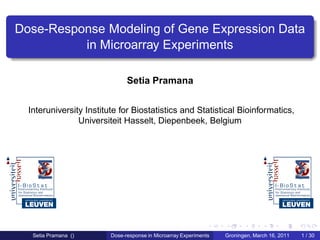 Model averaging in dose-response study in microarray expression | PPT