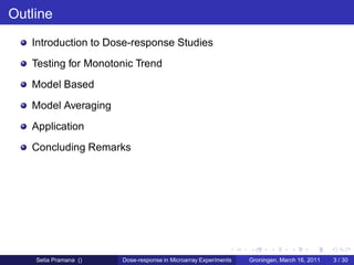 Model averaging in dose-response study in microarray expression | PPT