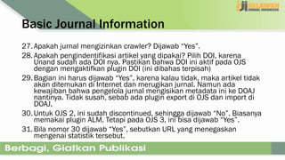 Mendaftarkan Jurnal Elektronik ke DOAJ | PDF
