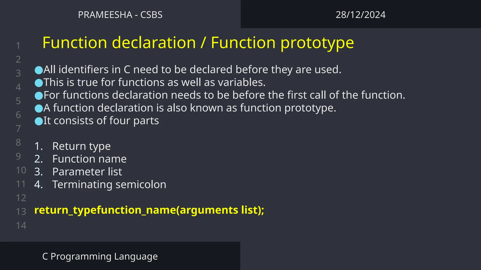 PASSING ONE DIMENSIONAL ARRAY AS ARGUMENT PPT.pptx