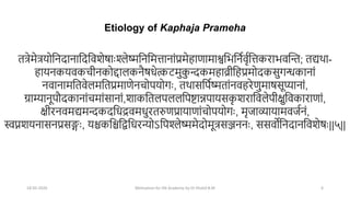 Charaka Samhita Nidana Sthana Chapter 4: Pramehanidana | PPTX