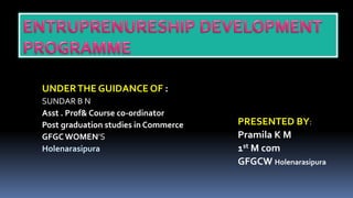 Entrepreneurship development program | PPTX