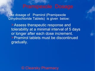 Pramirol (Pramipexole Dihydrochloride Tablets) | ODP