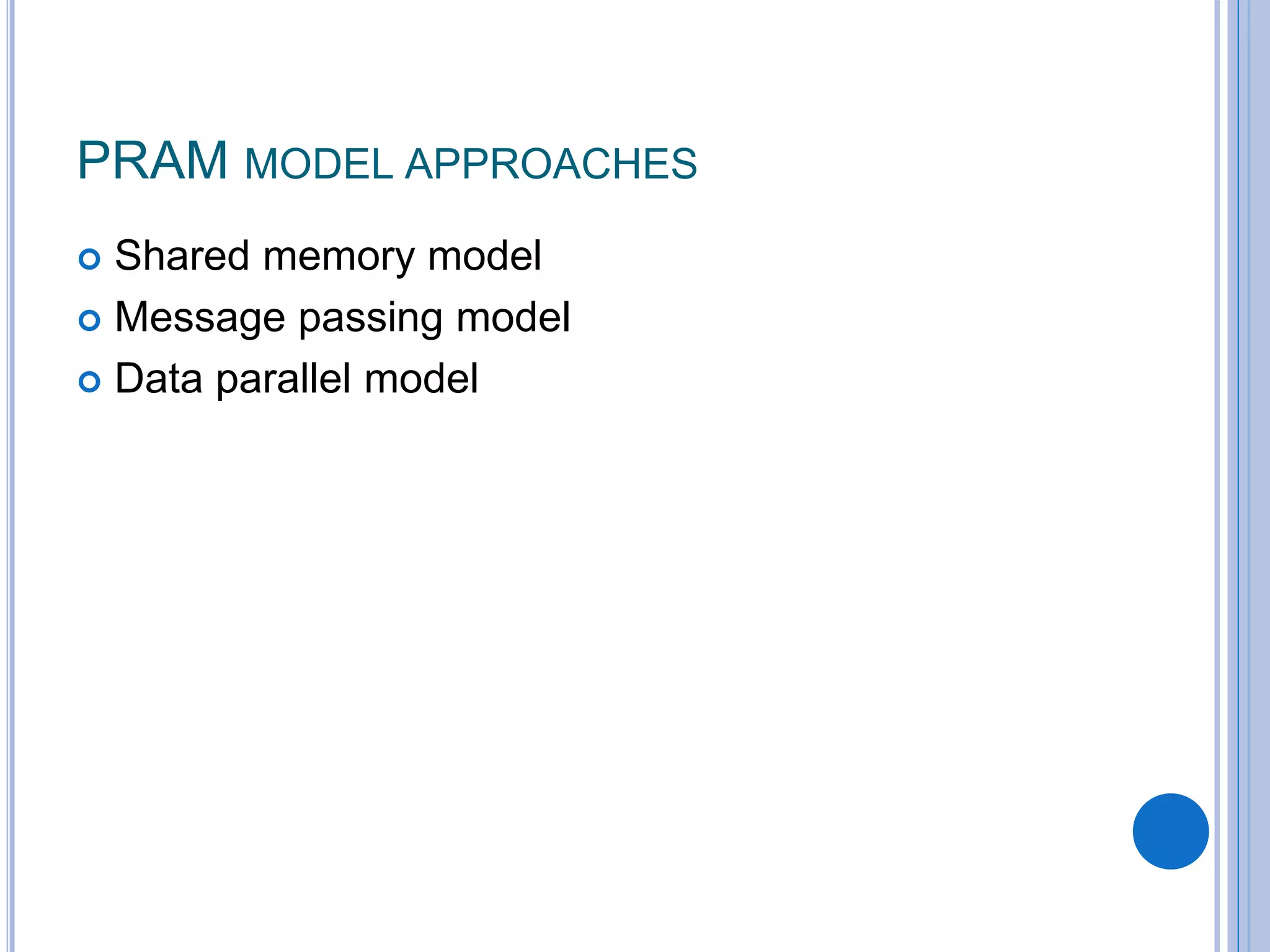 Pram model | PPTX | Operating Systems | Computer Software and Applications