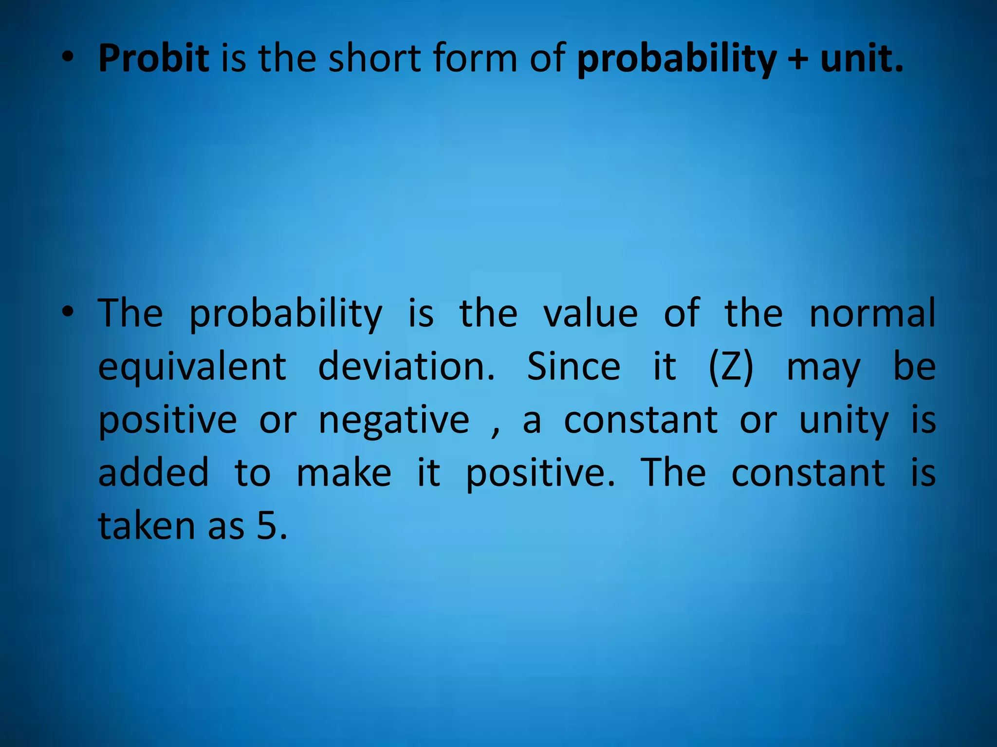 Probit analysis | PPTX