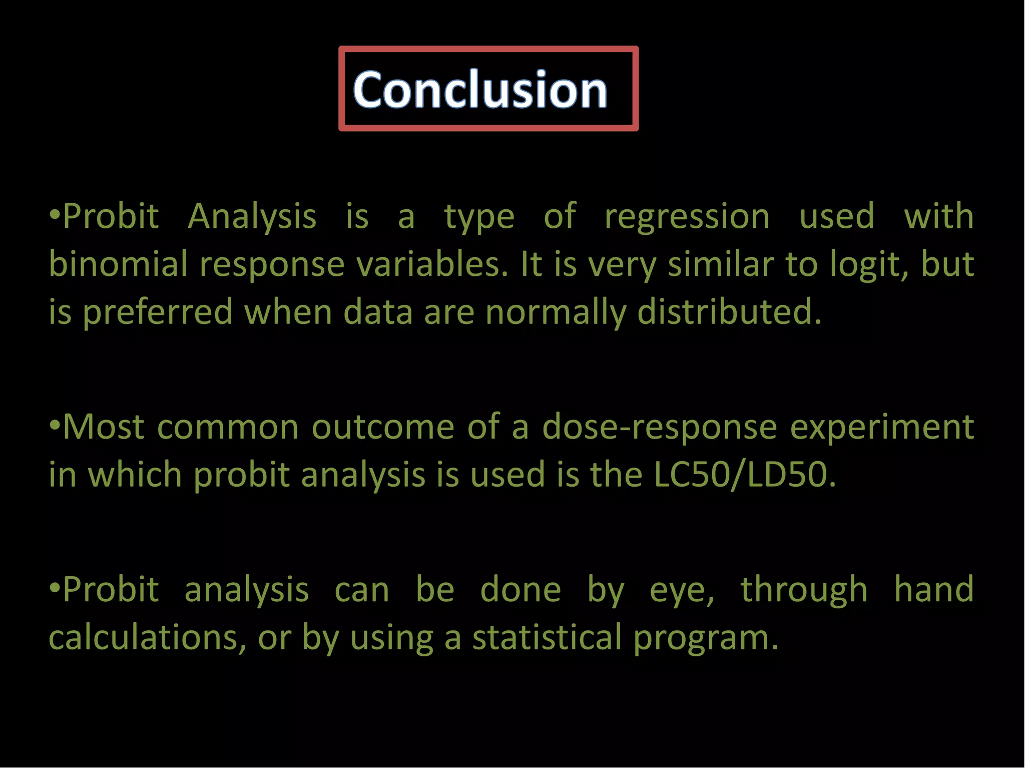 Probit analysis | PPTX