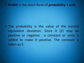 Probit analysis | PPT